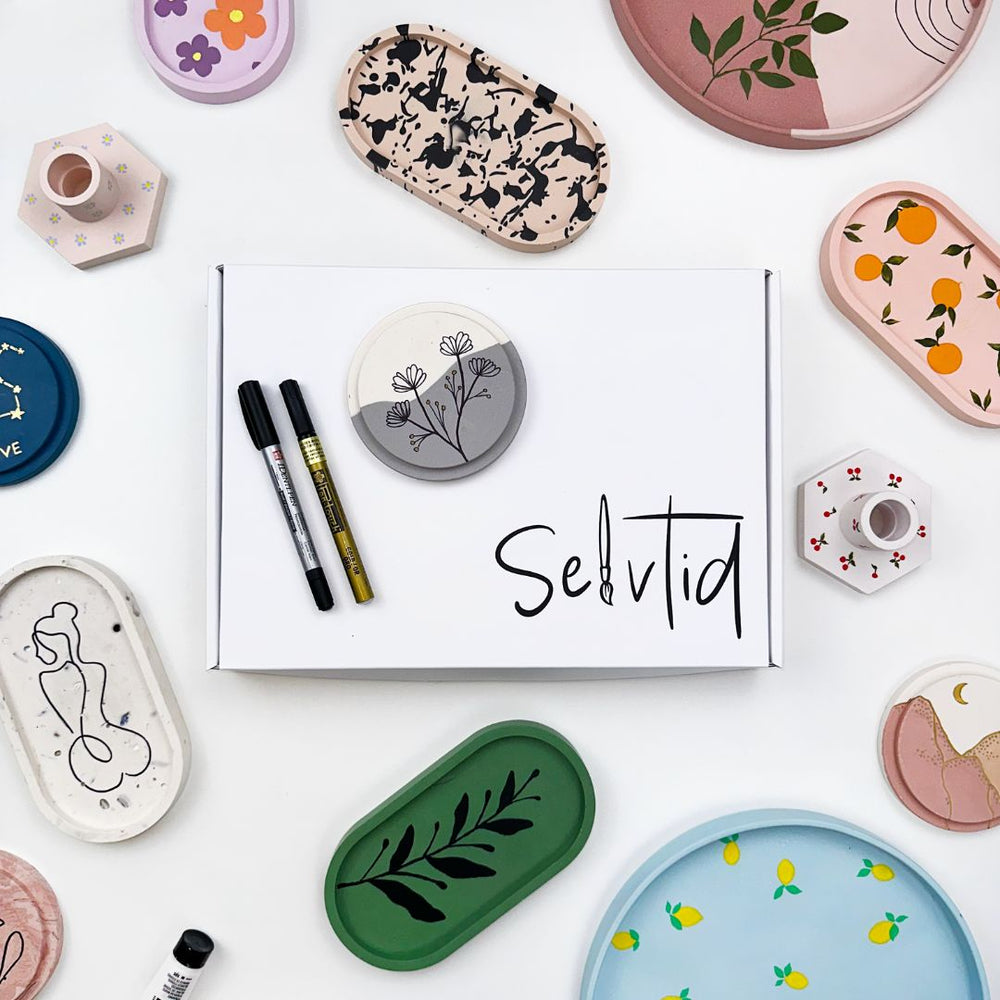 Jesmonite diy kits med danske videokurser - 4,9 Trustpilot